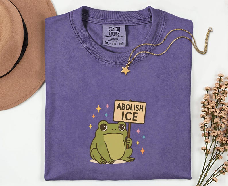Abolish Ice Frog Comfort Colors Shirt, ICE Out of LA Protest Shirt ...