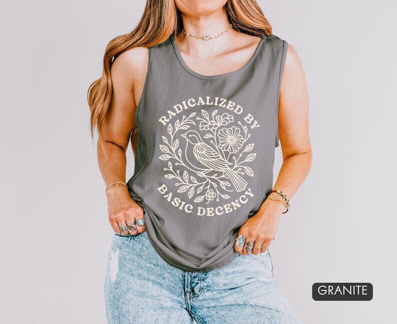 Radicalized by Basic Decency Comfort Colors Unisex Tank Top, FDT Anti ...