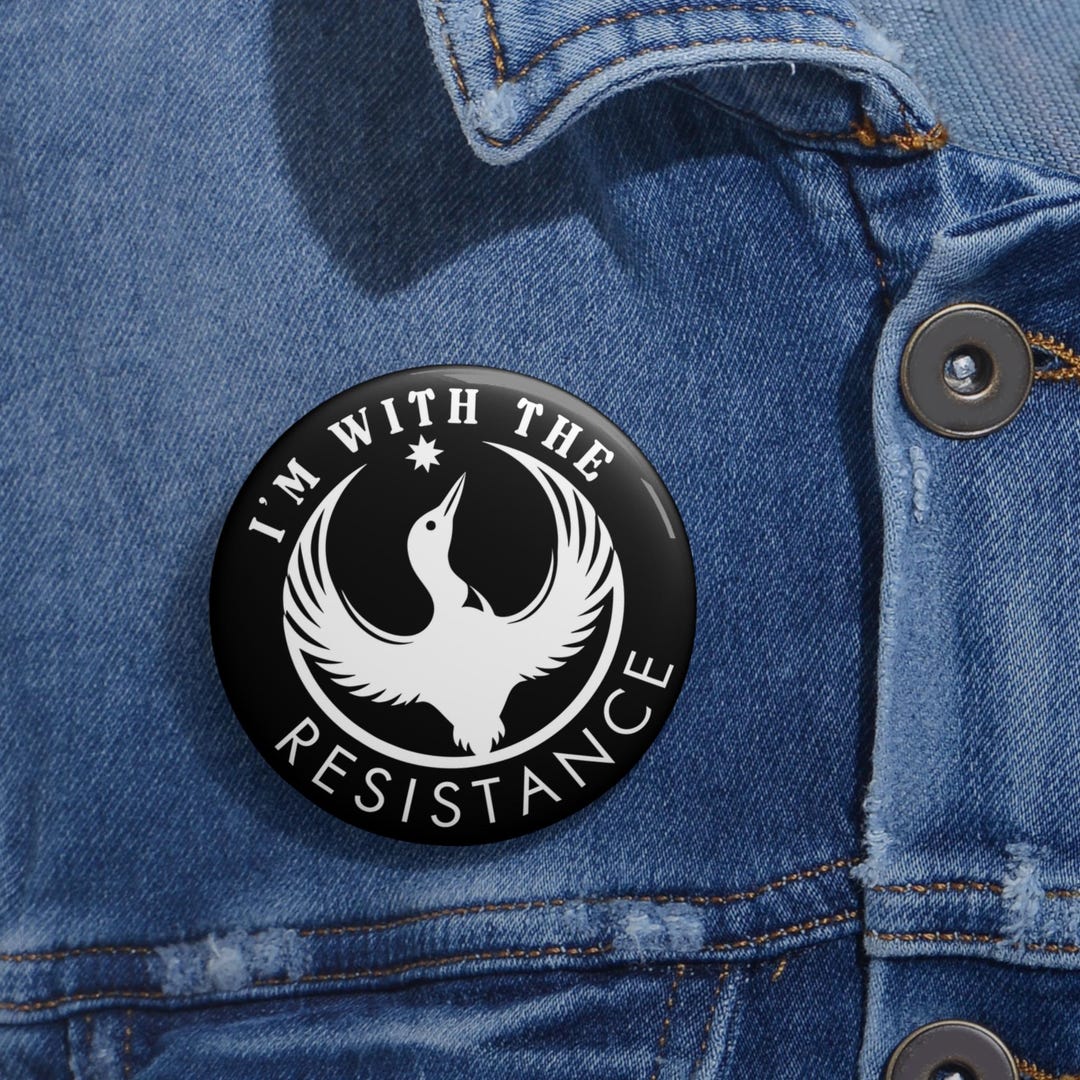 With the Resistance MN Rebel Loon Button, Ice Out of MN Protest Pin ...