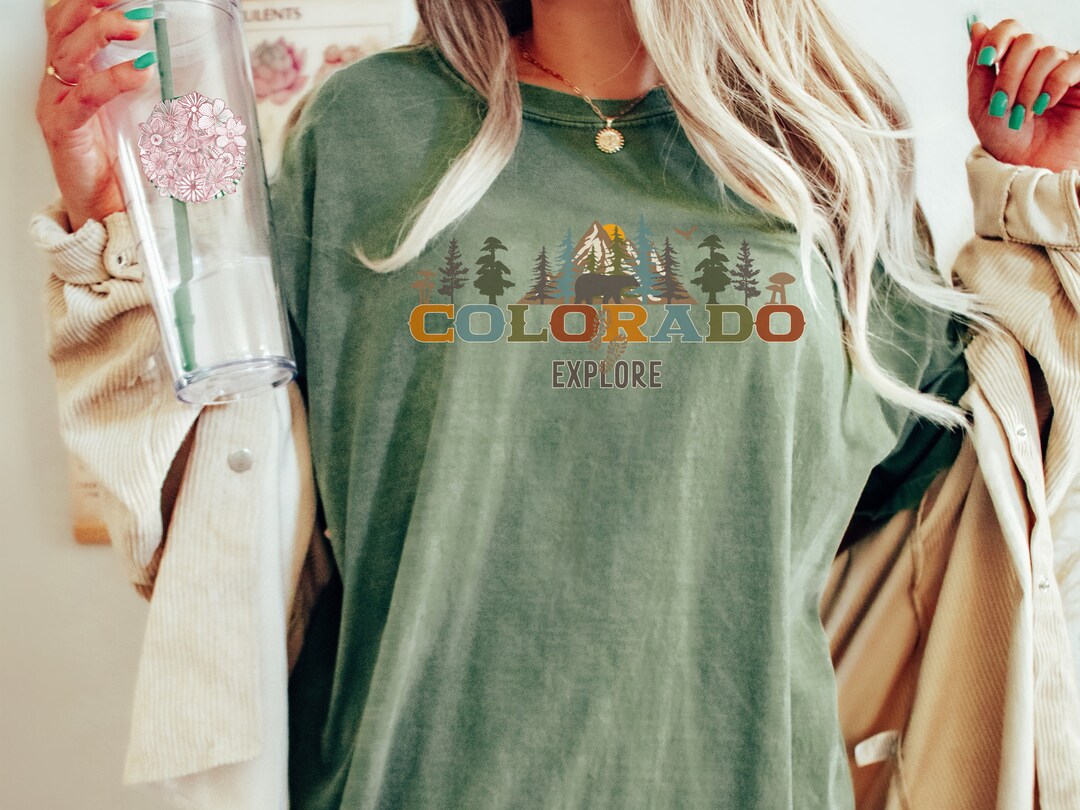 Colorado Granola Girl Aesthetic Mountain Comfort Colors Shirt ...