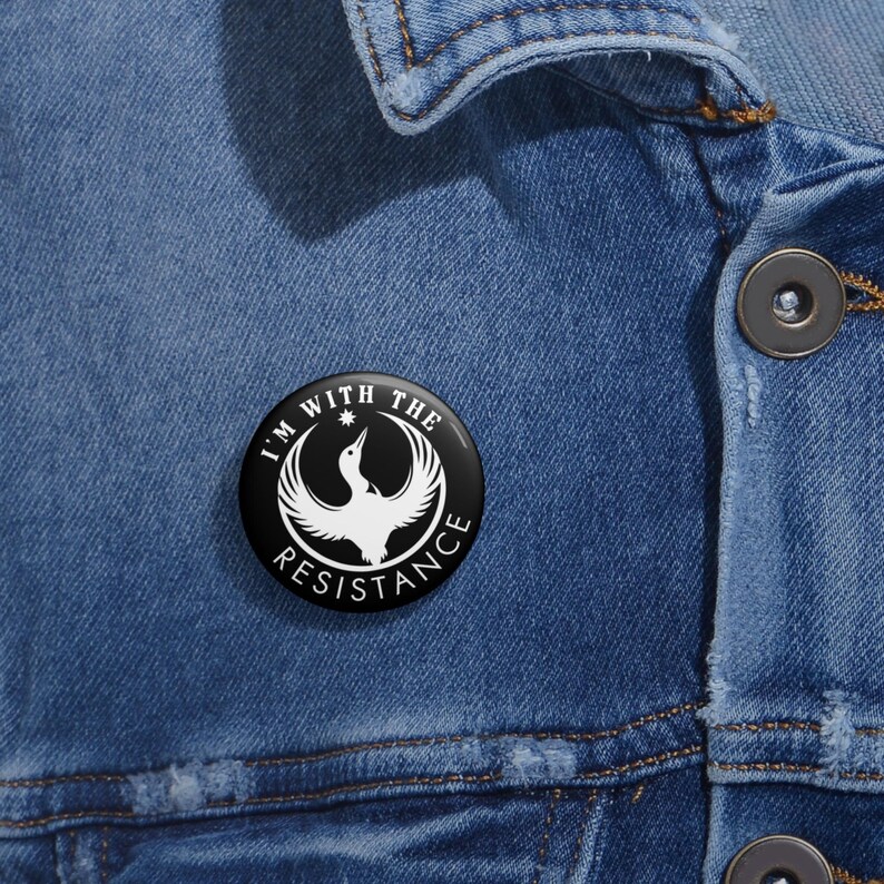 With the Resistance MN Rebel Loon Button, Ice Out of MN Protest Pin ...