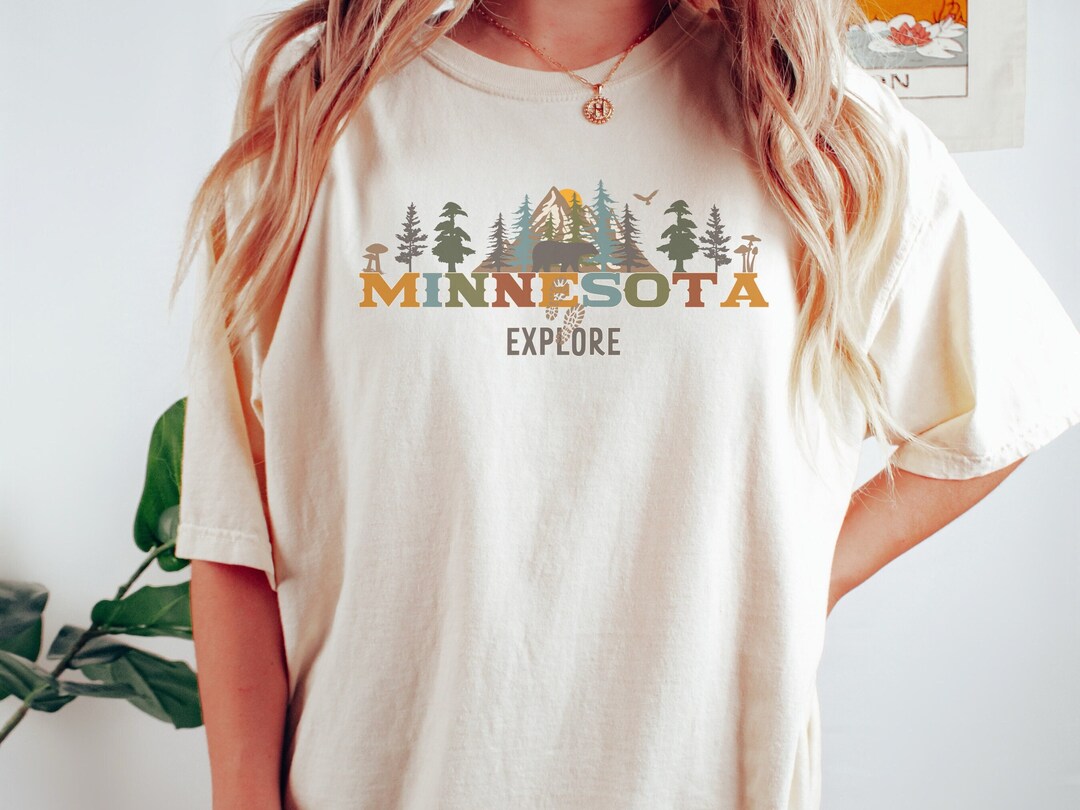 Minnesota Granola Girl Aesthetic Mountain Comfort Colors Shirt ...