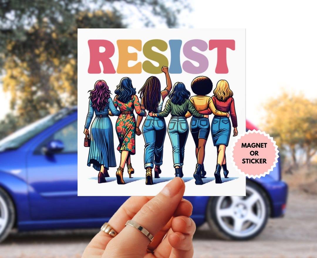 Resist Car Magnet or Bumper Sticker, Political Activism, Hands off ...