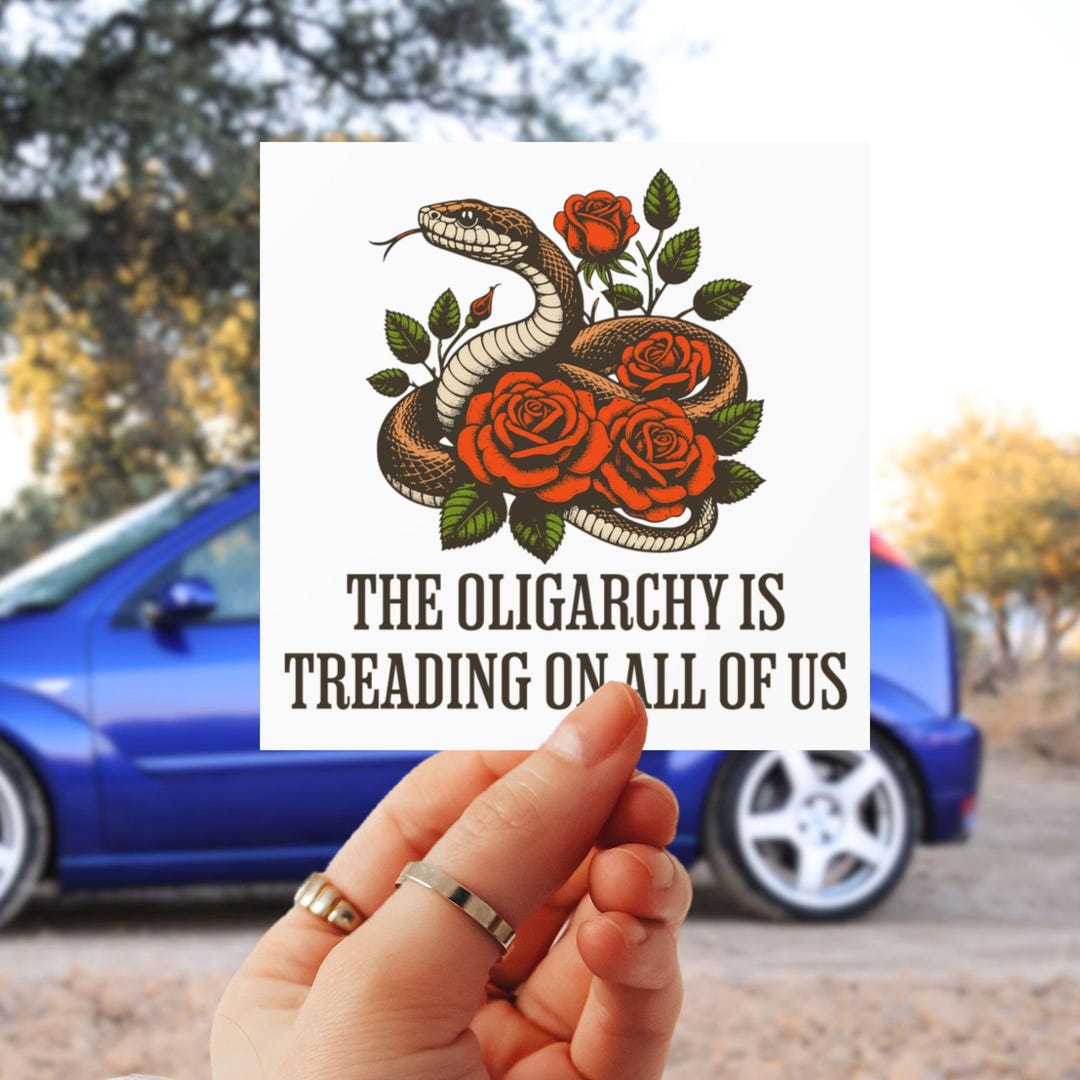 Oligarchy Snake Car Magnet, No Kings in America, Democracy Sign, F*ck ...