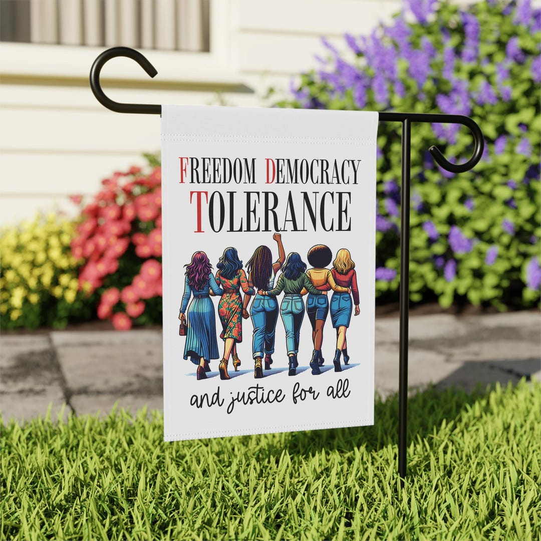 Subtle FDT Anti Trump Garden Flag, Hands off Social Justice Yard Banner ...