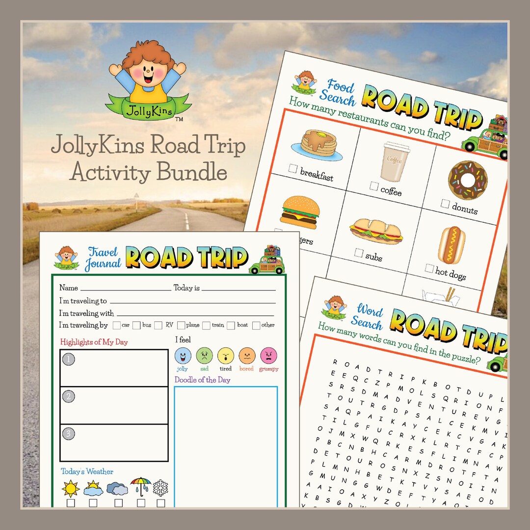 Road Trip Activity Bundle: Printable Car Games & Travel Journal ...