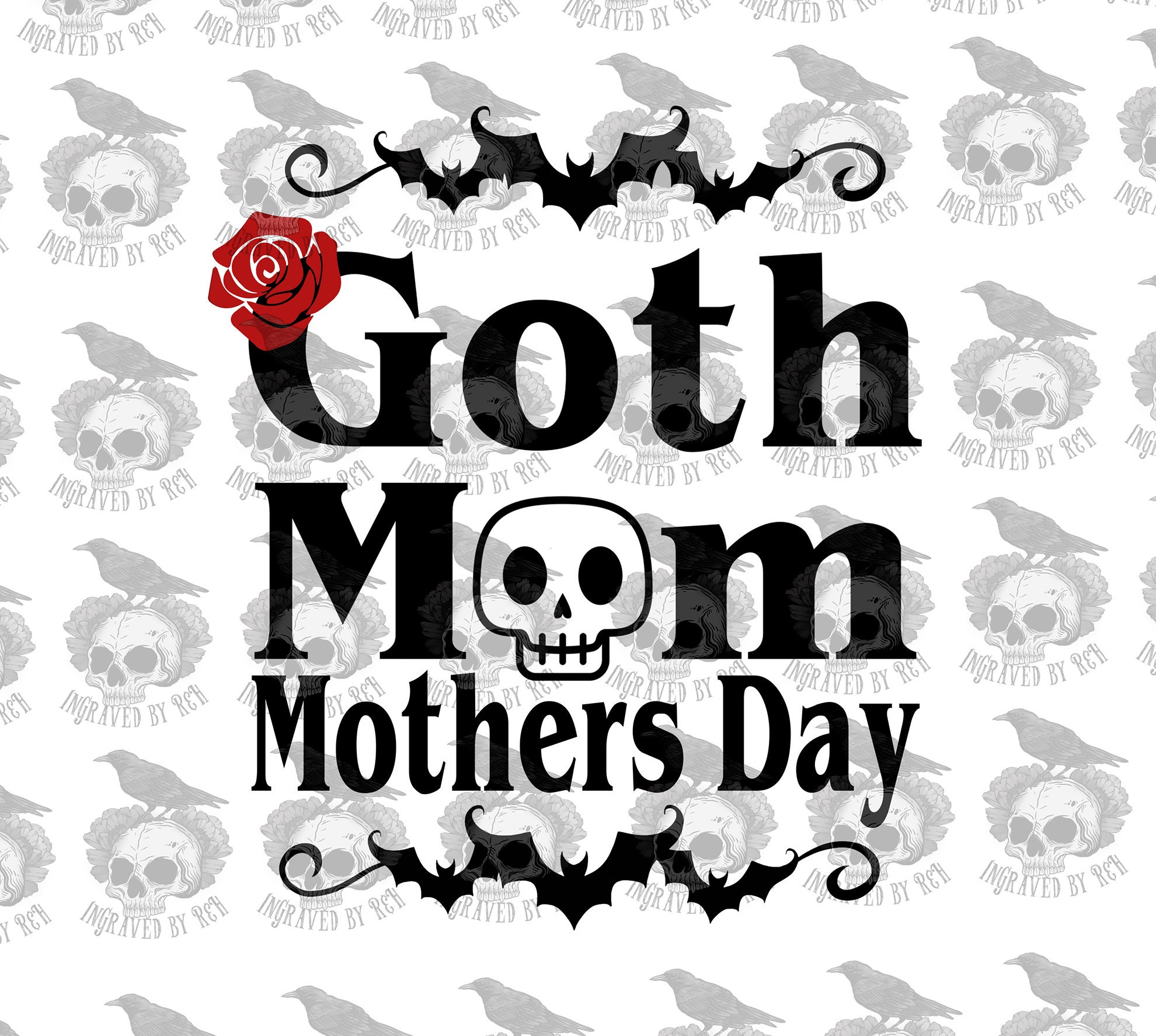 Goth Mom Mothers Day PNG Download - Etsy