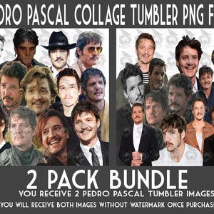 Pedro Pascal Collage Tumbler PNG Files Bundle (2 Images) - Etsy