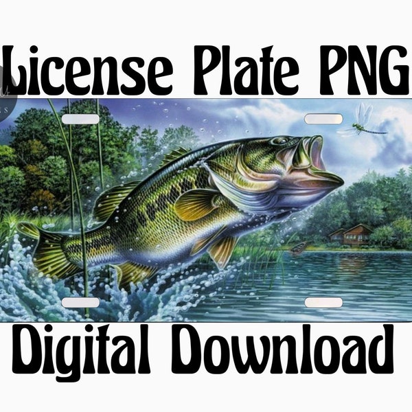 Fishing License Plate Art - Etsy