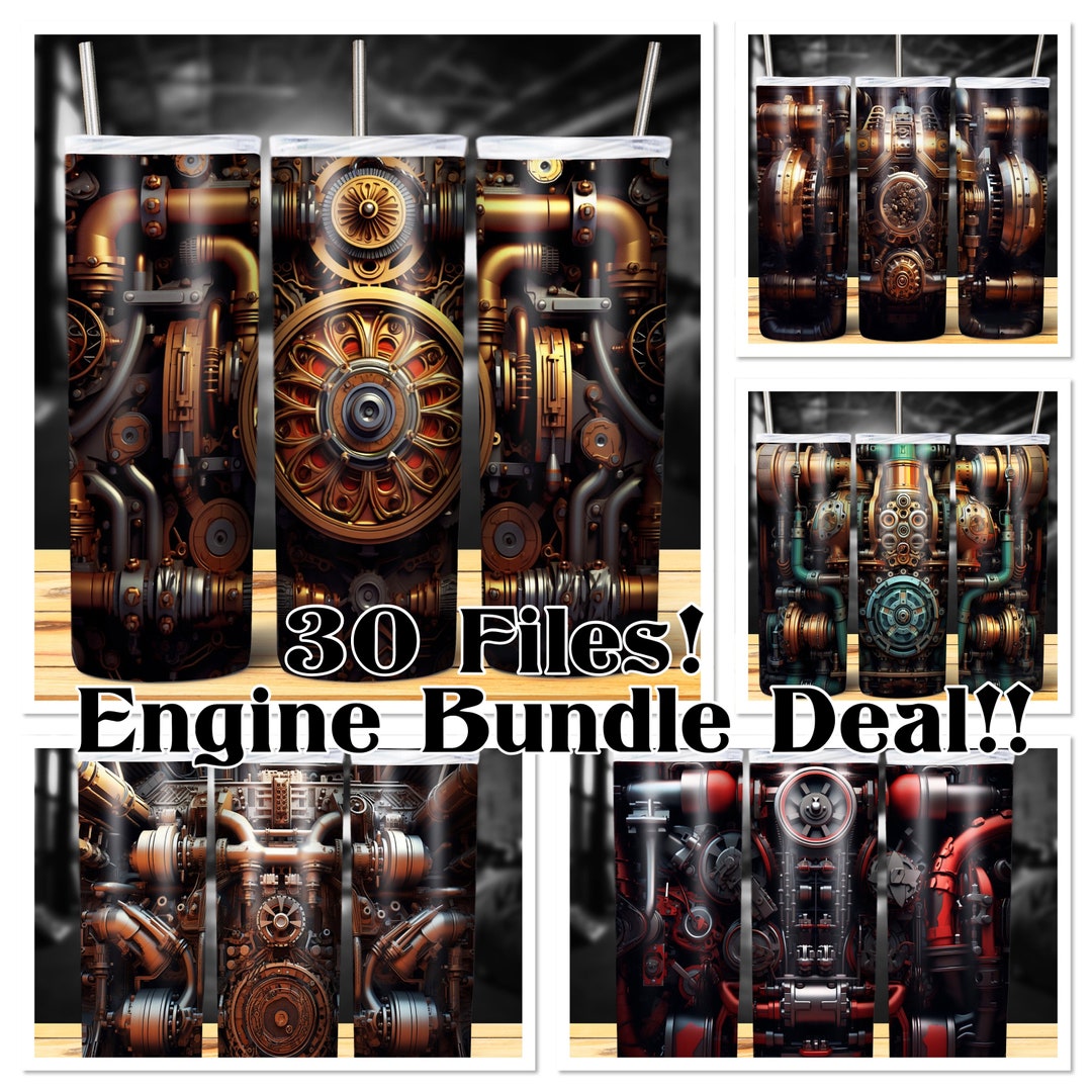 Huge Engine Bundle Deal/mens Tumbler Designs/30 Total Files including ...