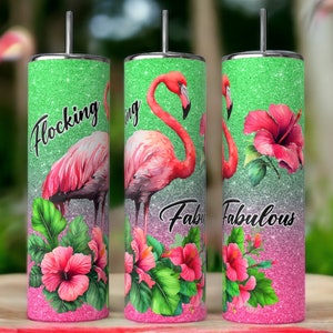 Flocking Fabulous Flamingo Tumbler Wrap/ Digital Download - Etsy