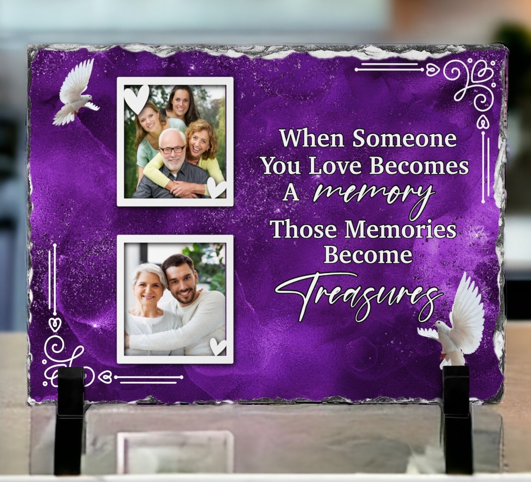 Memorial Plaque Design for Sublimation Slate Png/add Photos - Etsy
