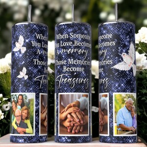 Personalized Memorial Photo Tumbler Wrap/ Tumbler Designs/sublimation ...