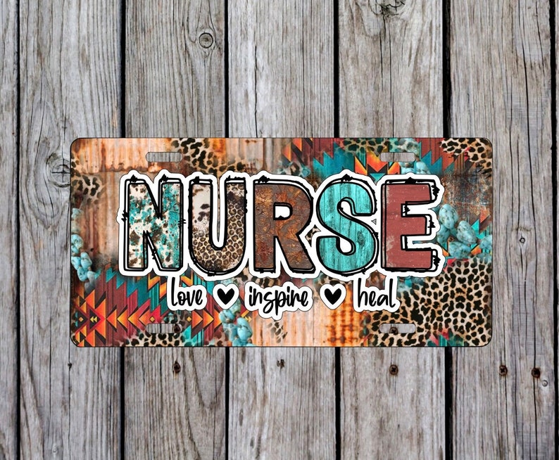 Nurse License Plate Sublimation Design - Etsy