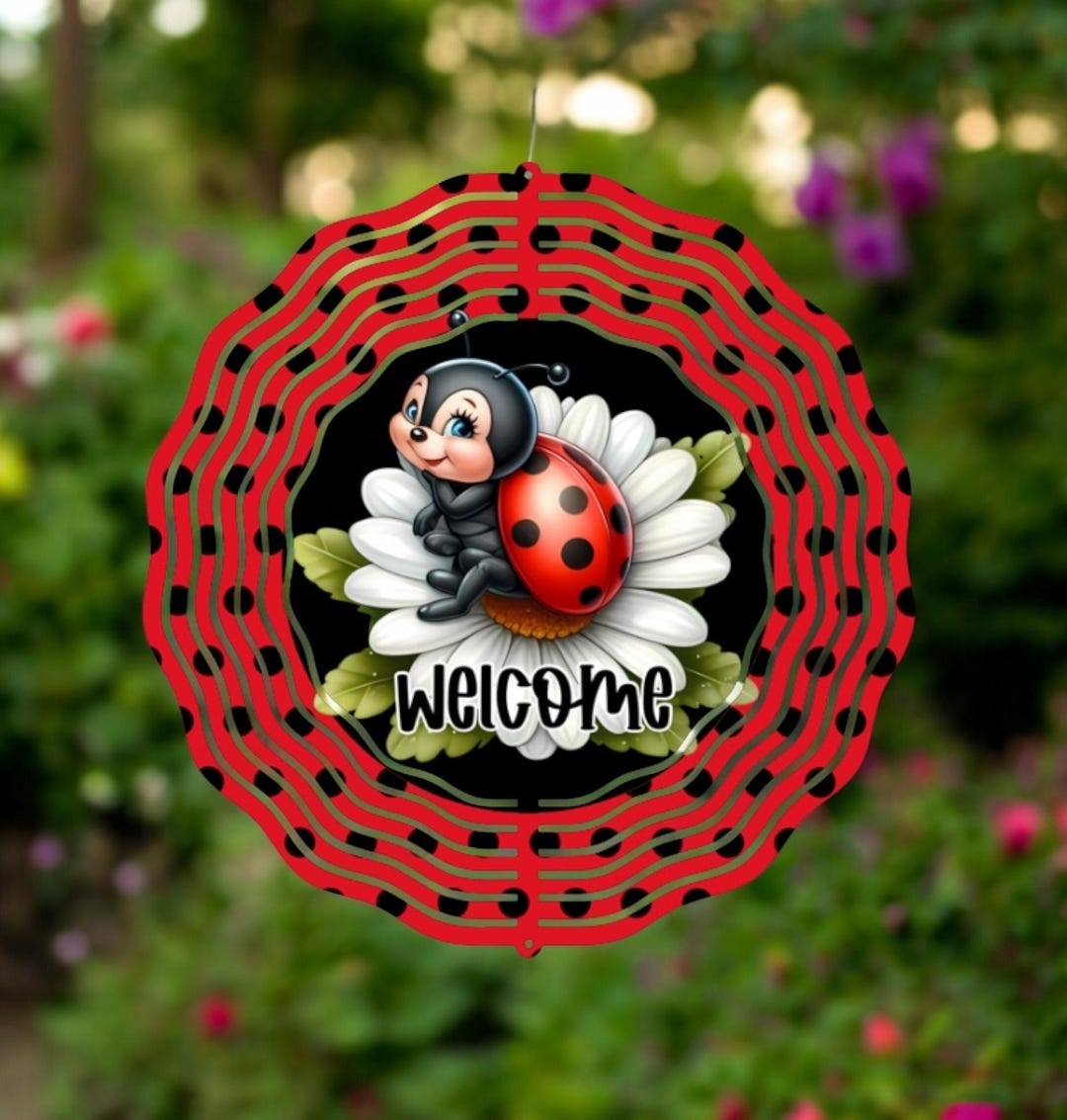 Cute Ladybug Wind Spinner Sublimation Design/ PNG/ - Etsy