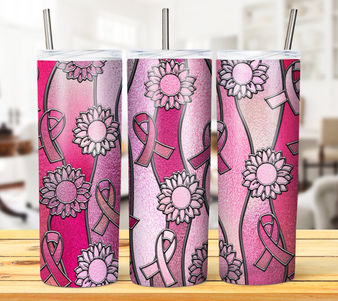 Breast Cancer Tumbler Wrap/tumbler Designs/sublimation/seamless - Etsy