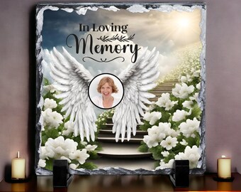 Custom Memorial Photo Slate, Template, Sublimation Download Digital PNG ...