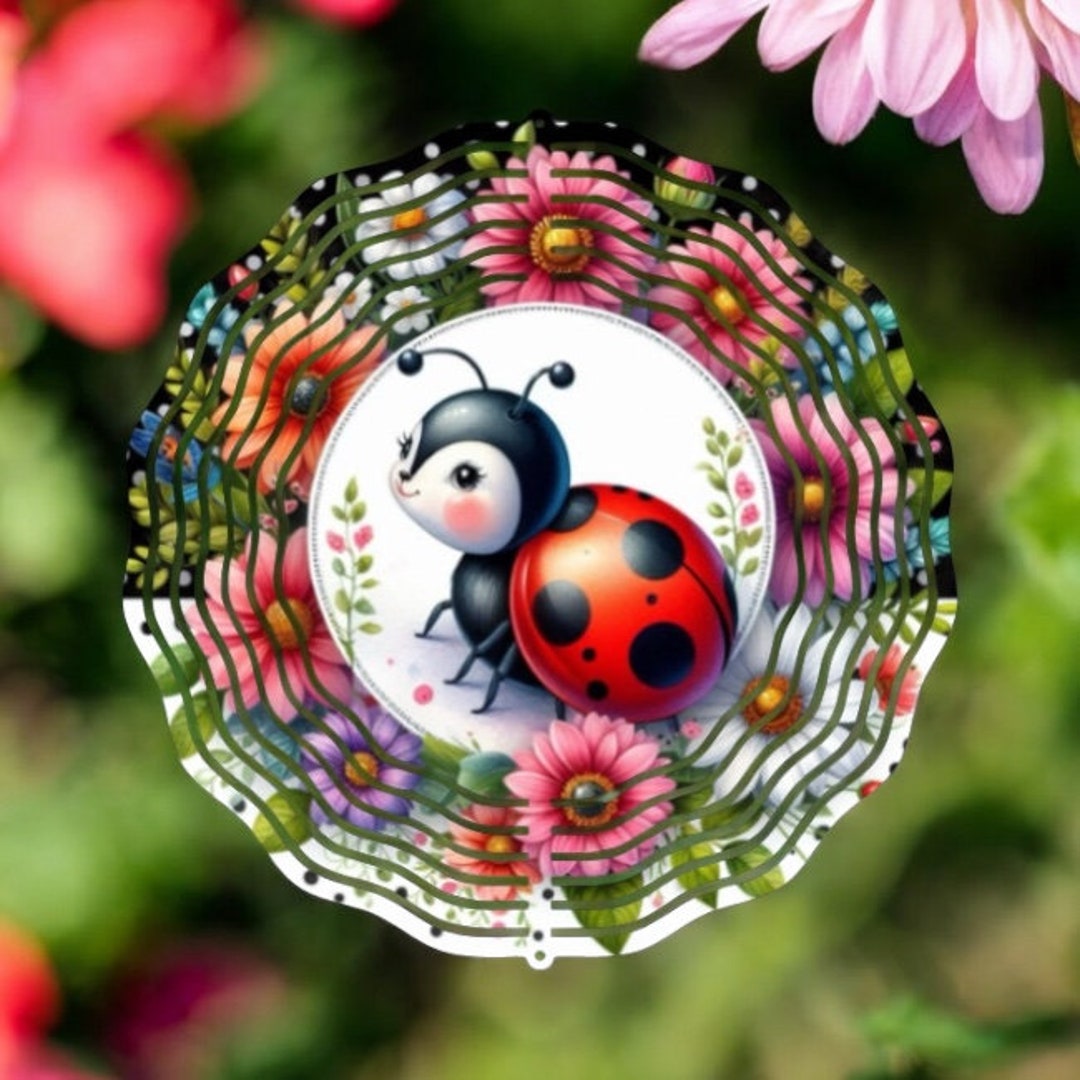 Cute Ladybug Wind Spinner Sublimation Design/ PNG/ - Etsy