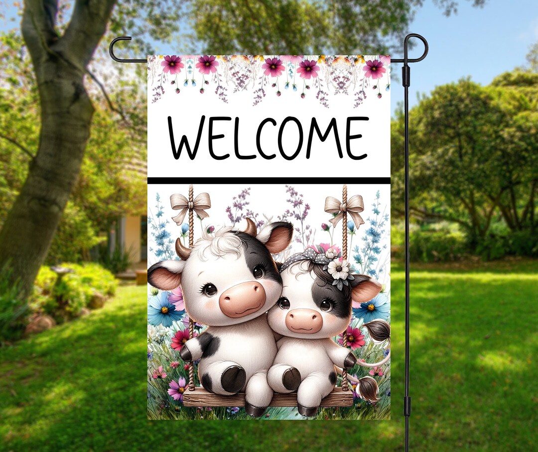 Welcome Swinging Cows Garden Flag Design /png/digital Download - Etsy