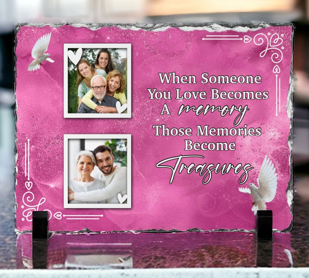 Memorial Plaque Design for Sublimation Slate Png/add Photos - Etsy