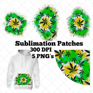Marijuana Leaf Patches Plus Pocket Design /sublimation/digital Download ...