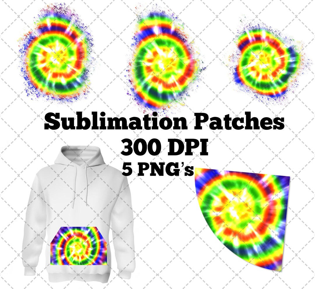 Tye Dye Patches Plus Pocket Design /sublimation/digital Download/png - Etsy