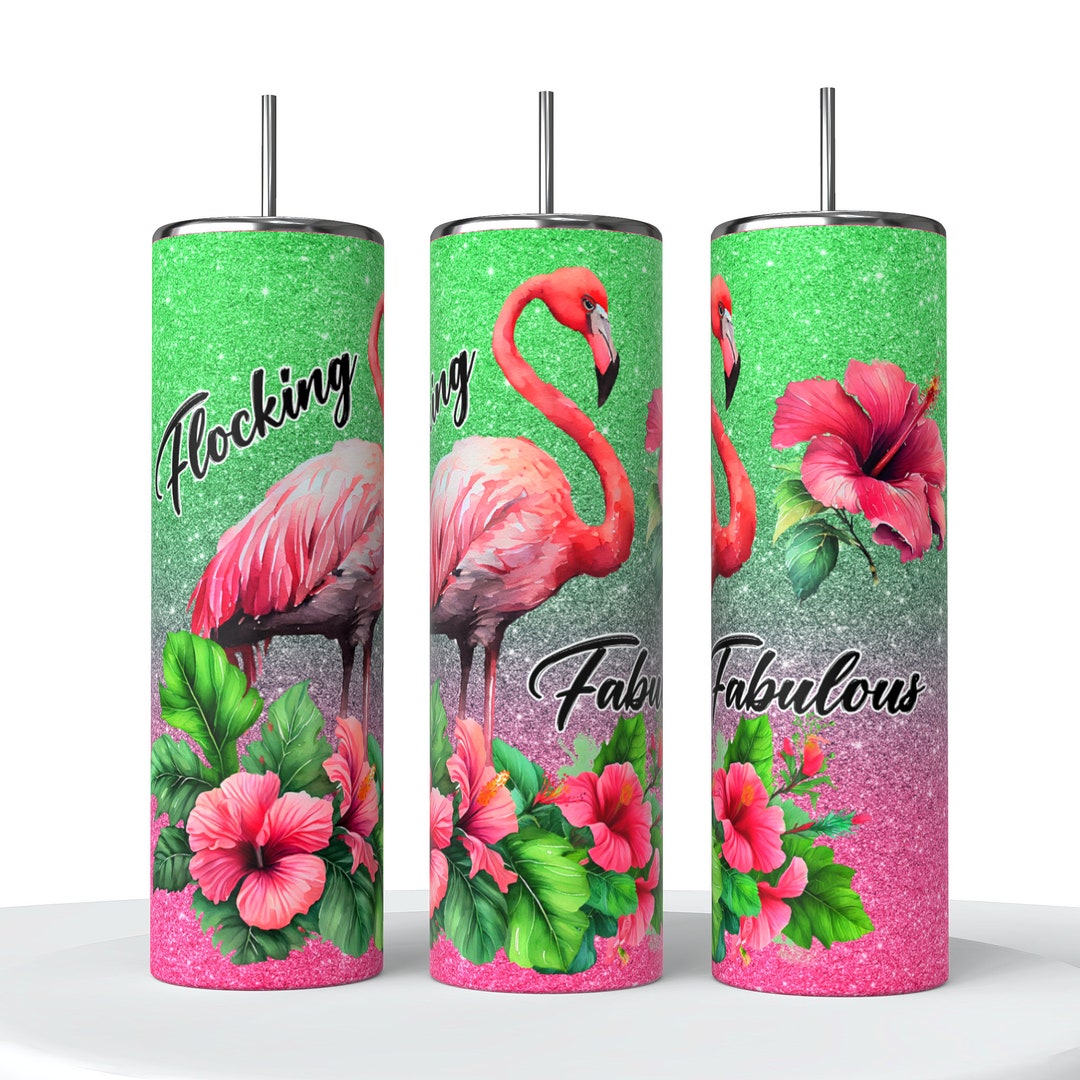 Flocking Fabulous Flamingo Tumbler Wrap/ Digital Download - Etsy