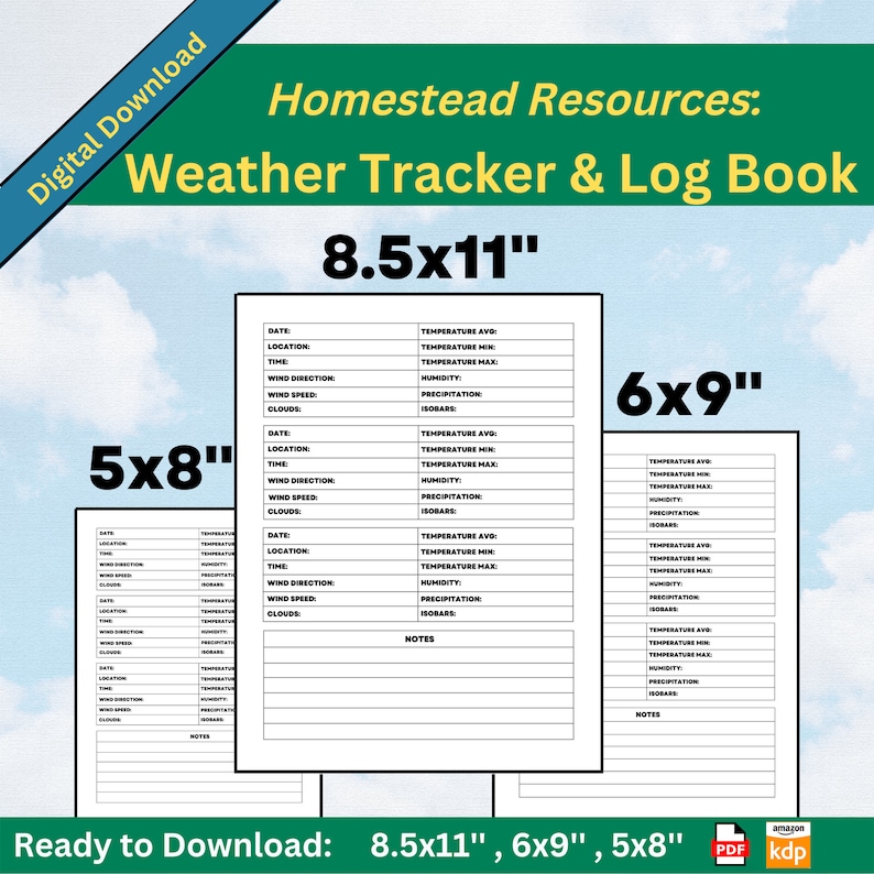 Homestead Resources: Weather Tracker and Log Book | 180 Pages Ready to ...