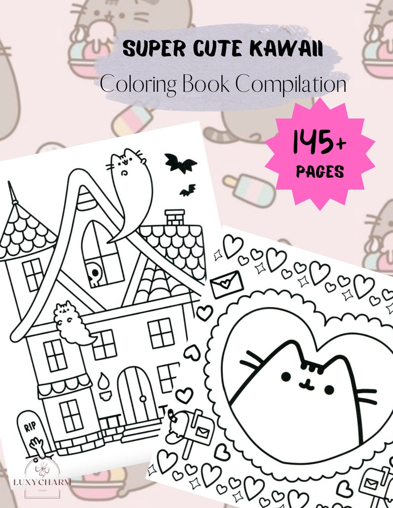 Super Cute KAWAII / Anime Coloring Pages COMPILATION - Etsy