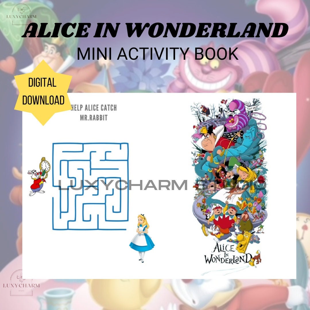 Alice in Wonderland - MINI ACTIVITY BOOK - Printable Booklet, Perfect ...