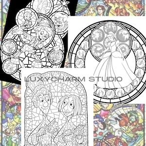 90 Pages - STAINED Glass Style Coloring Book Compilation - All Your ...