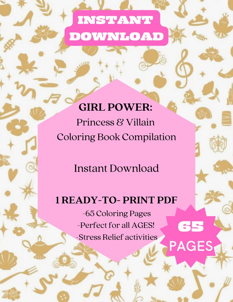 65 PAGES Girl Power Coloring Book Compilation Great for - Etsy