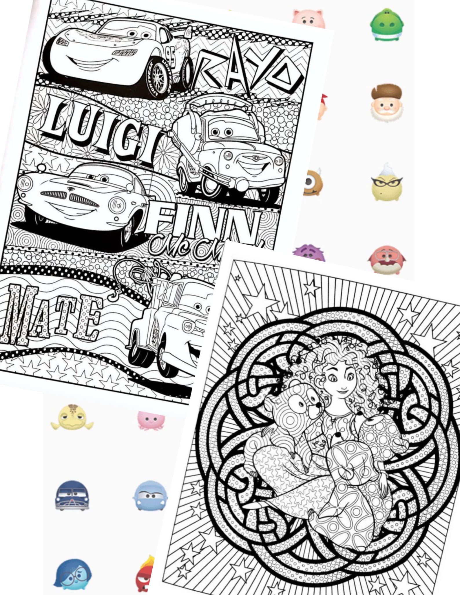 110 Pages PIXAR: Coloring Book Compilation Great for ALL - Etsy