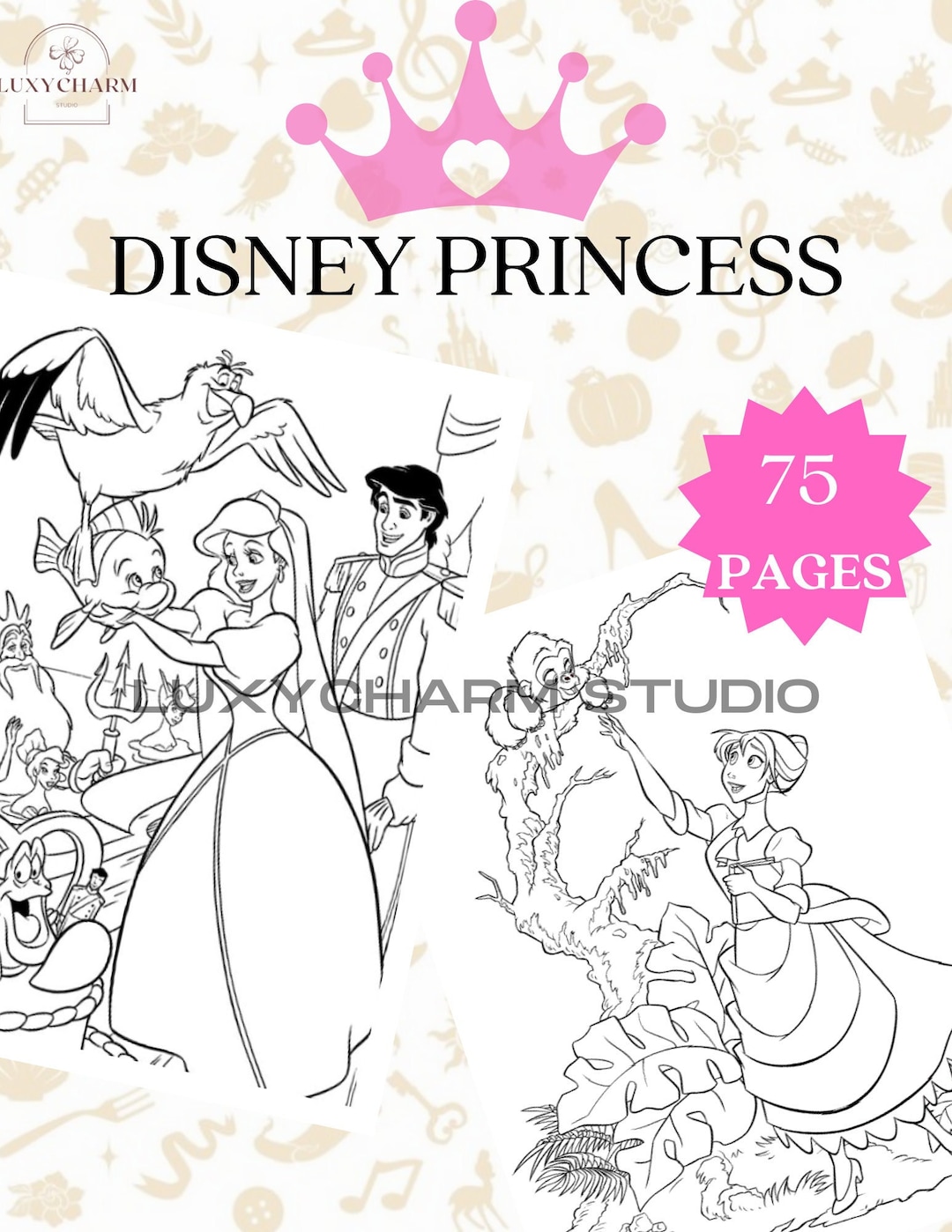 75 PAGES - Princess Power "girls Are Awesome" - Coloring Book ...