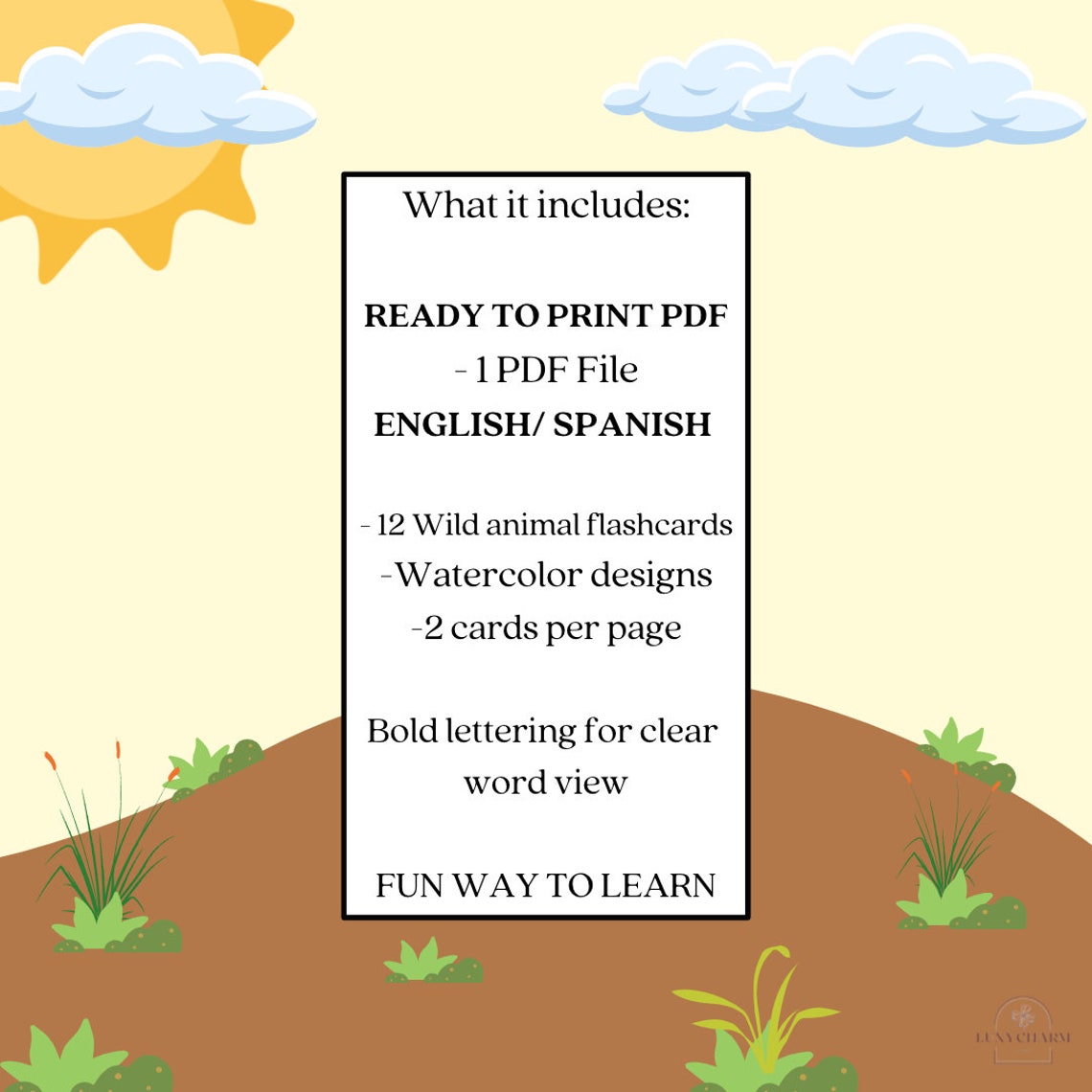 BILINGUAL Flashcards WILD ANIMALS - Great for Learning Another Language ...