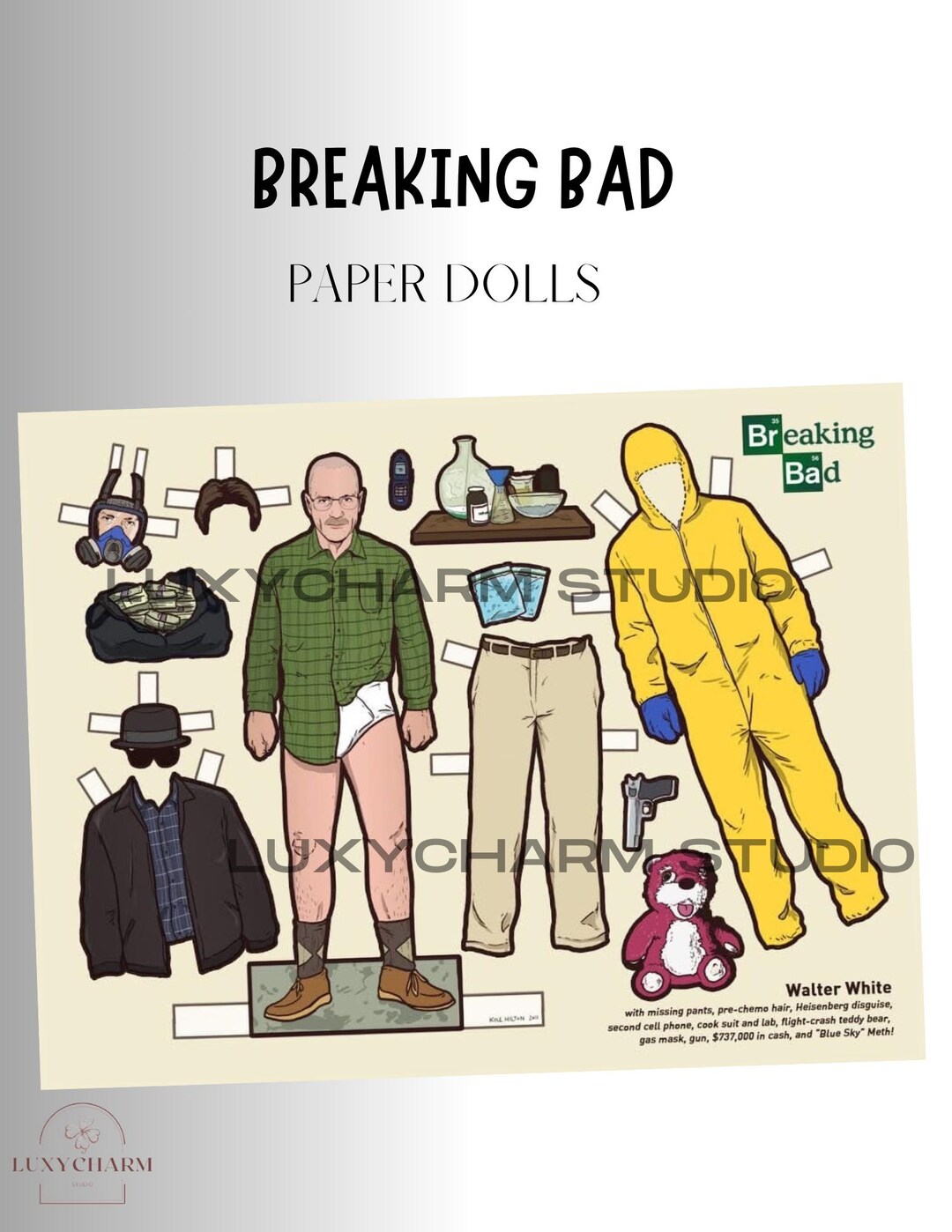 Breaking Bad Paper Doll Customized Prints - Print and Cut at Home - Etsy