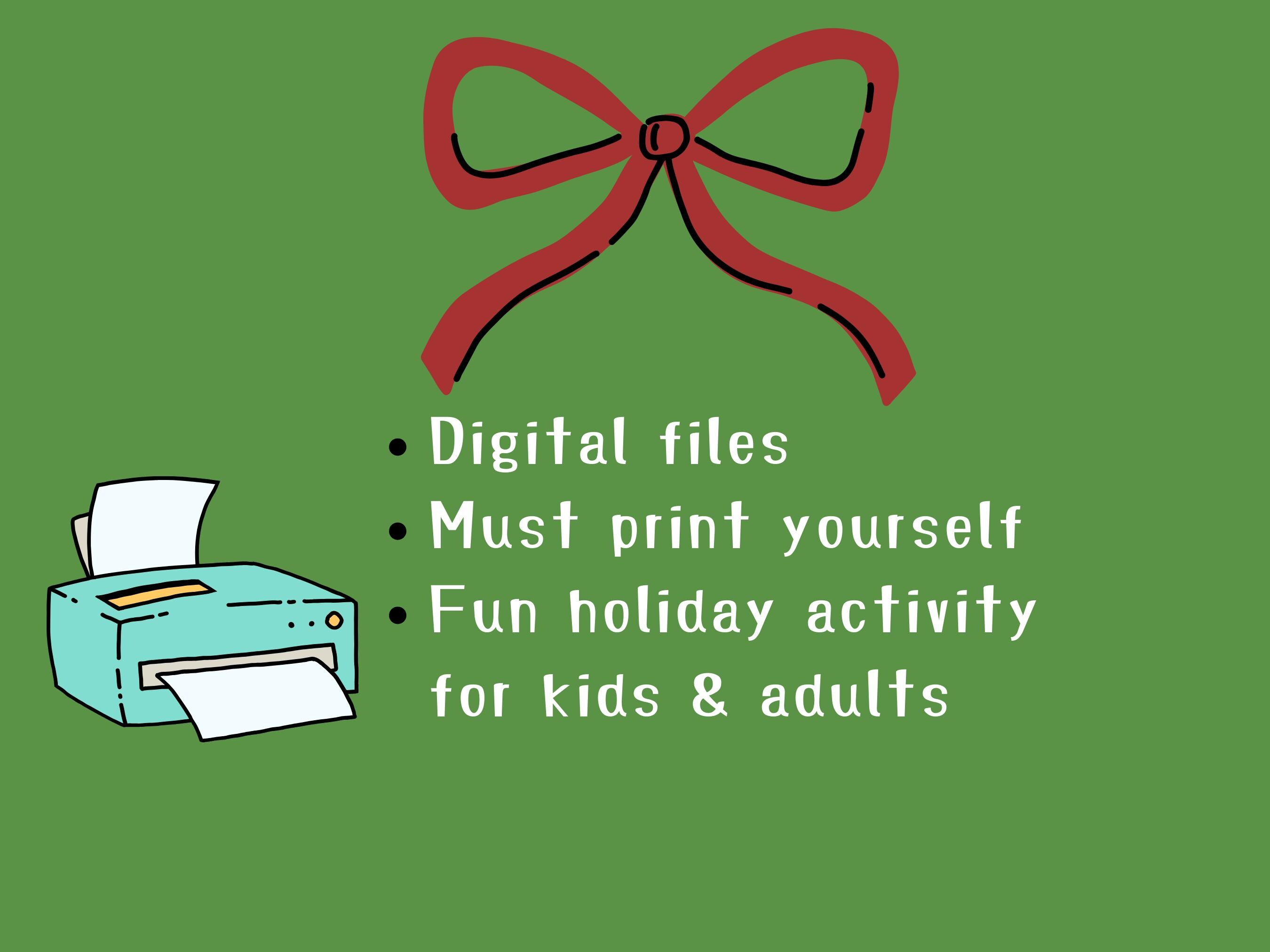 Abcs and Christmas Coloring Book Bundle, Holiday Digital Printables for ...