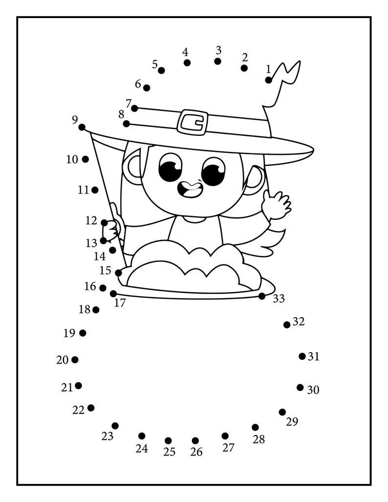 Halloween ABC Coloring Book: Connect the Dots Activity Bundle (PDF ...