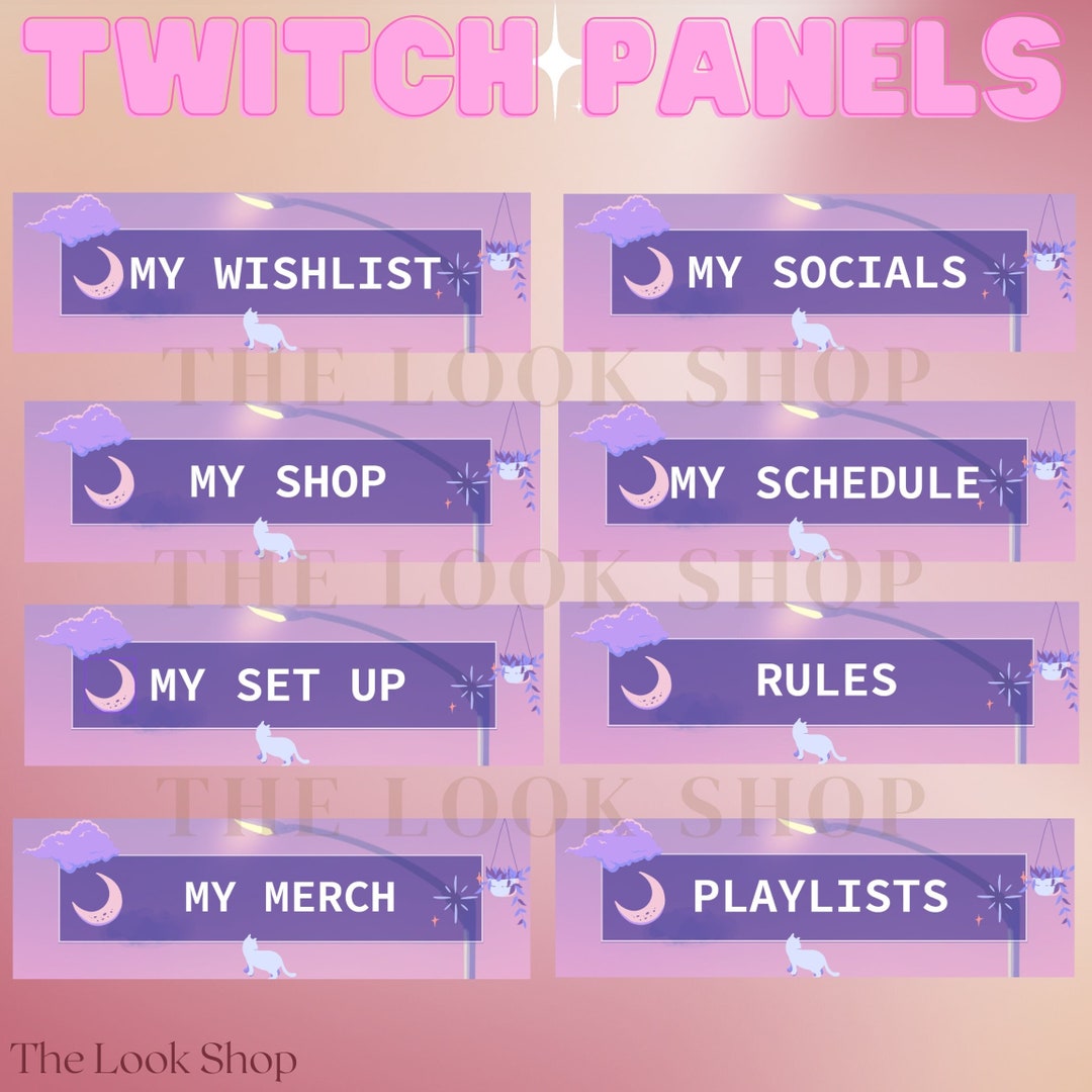 Lo-fi / Aesthetic Twitch Panels / Cute Twitch Panels - Etsy