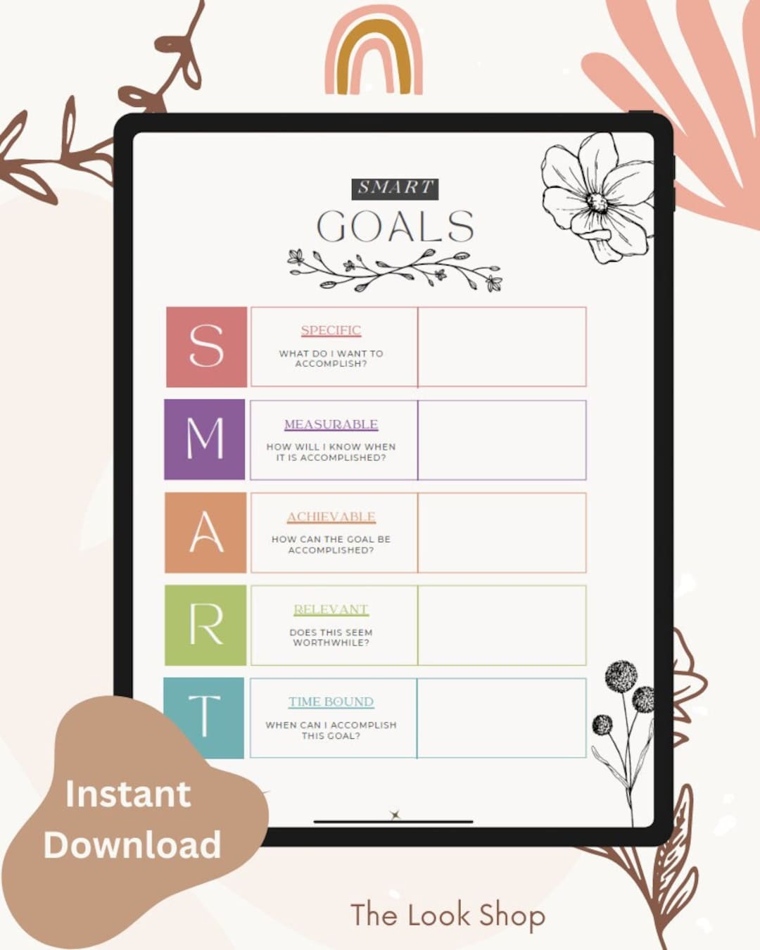 SMART Goals Digital Download - Etsy