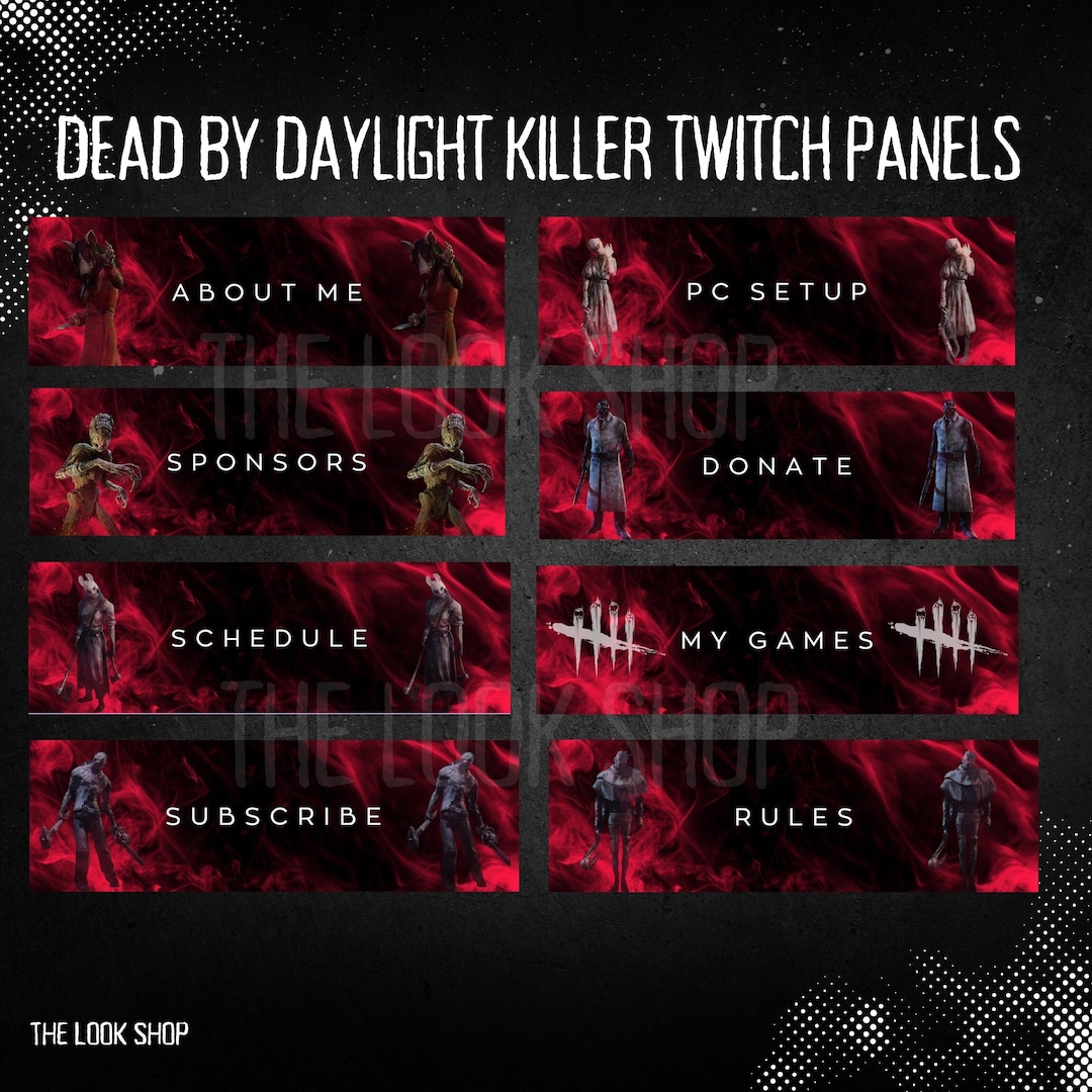 Dead by Daylight PANELS for Twitch - Etsy