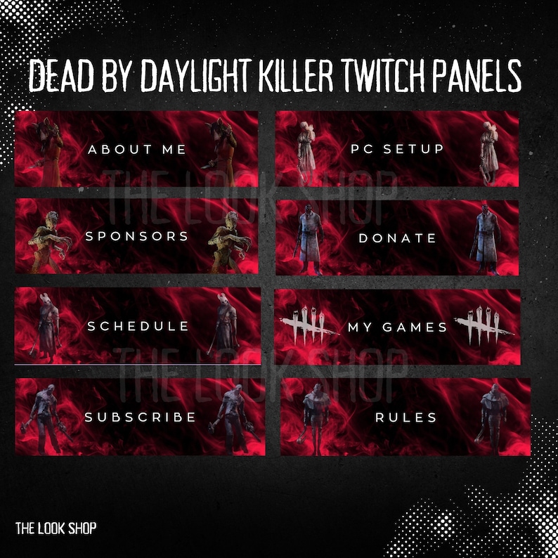 Dead by Daylight PANELS for Twitch - Etsy