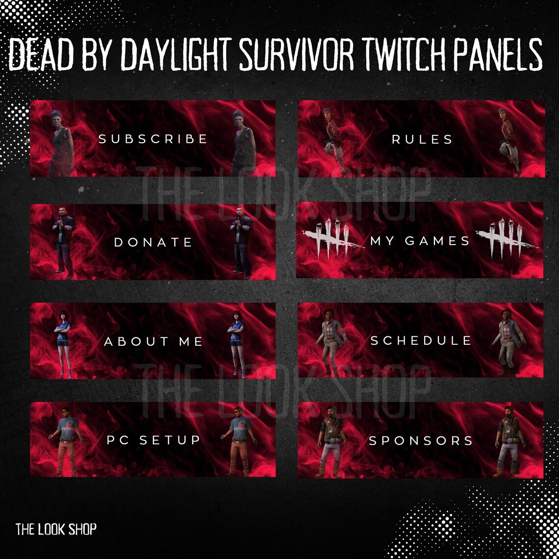 Dead by Daylight Panels for Twitch - Etsy