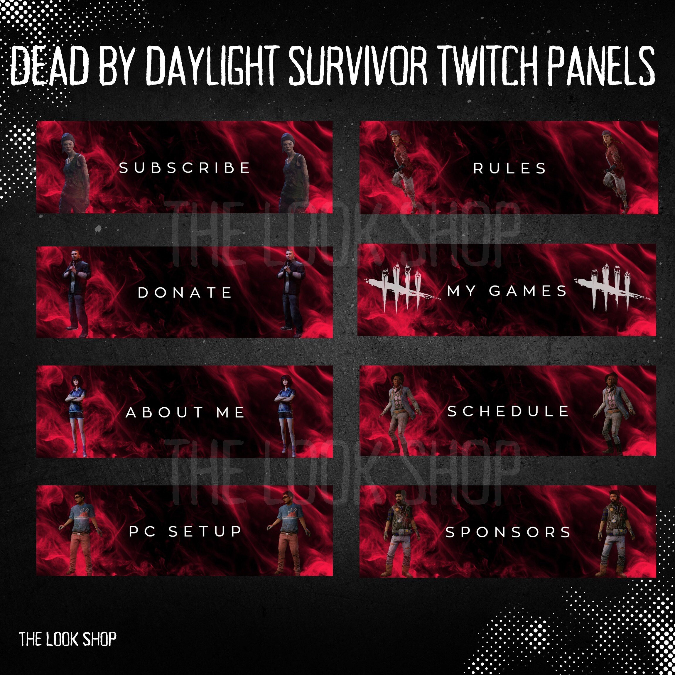 Dead by Daylight Panels for Twitch - Etsy