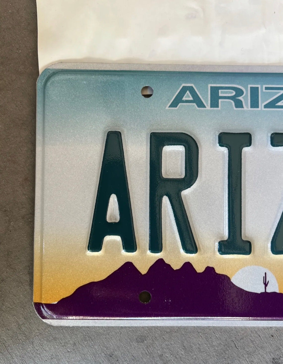 Vintage Arizona Specialized License Plate With Envelope - Etsy
