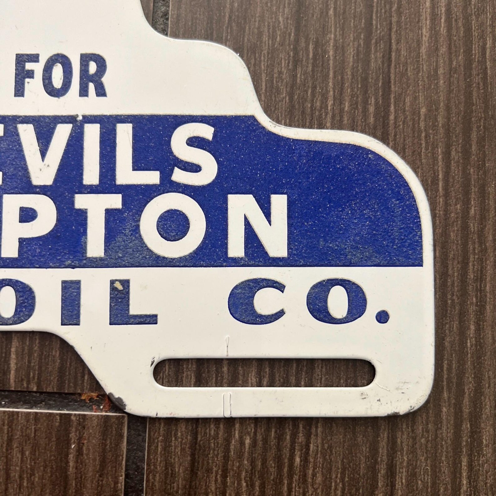 Vintage Putnam Oil Co License Plate Topper Boost for Blue Devils Fort ...