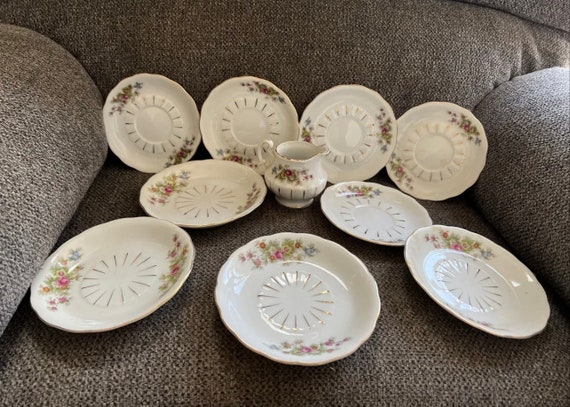 10 Vintage Schwarz Child Tea Cup Set Plate Saucer China Floral - Etsy