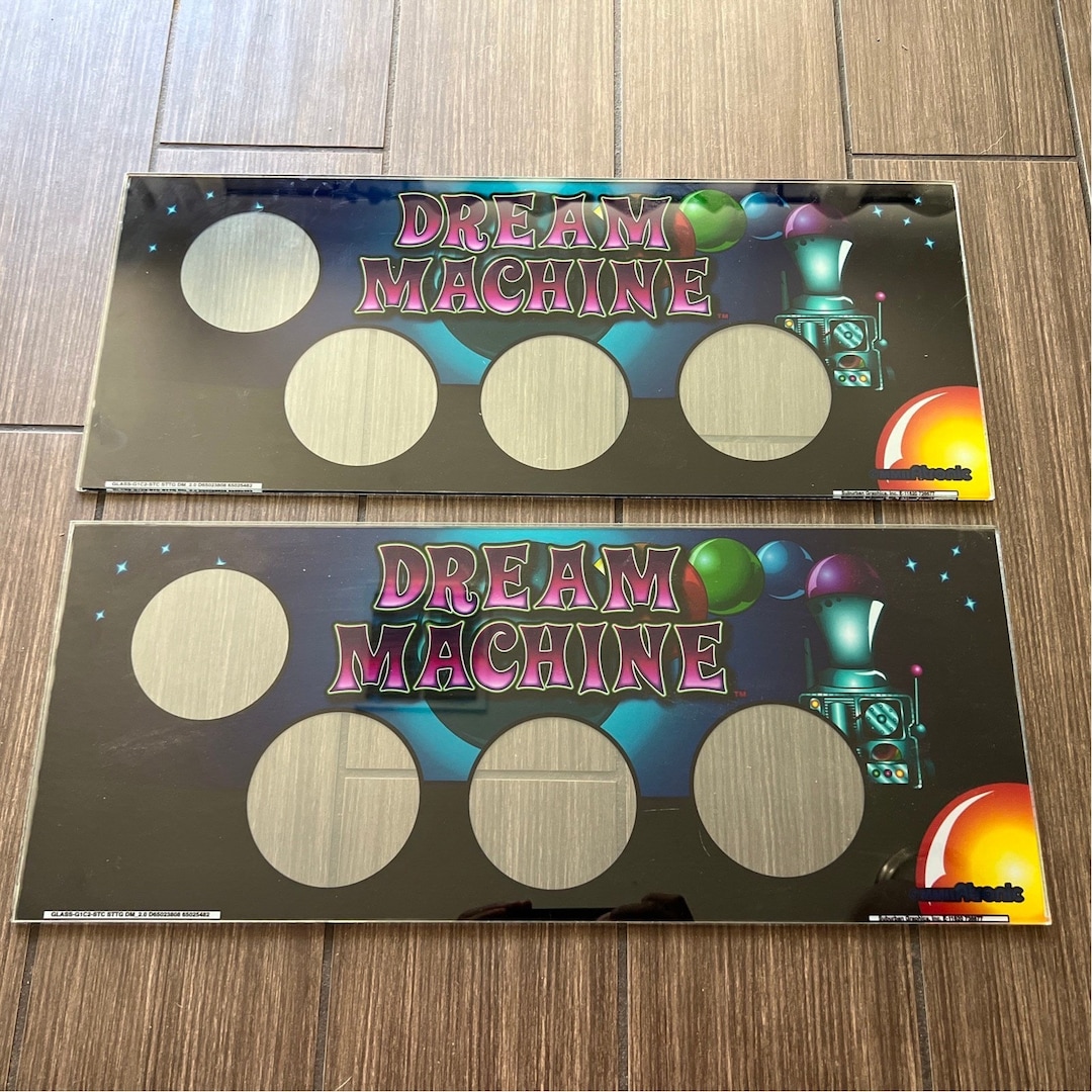 ONE Vintage Mmii Atronic Dream Machine Slot Machine Arcade Glass 21”x9 ...