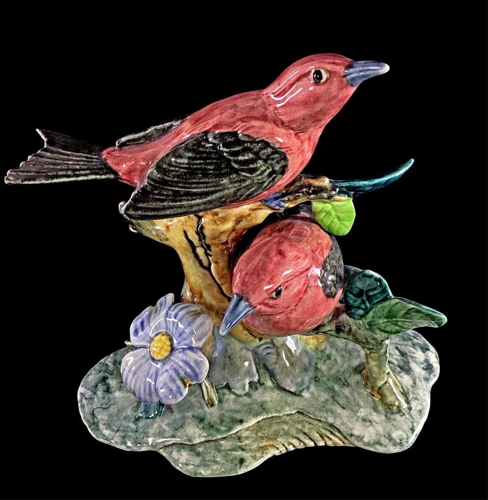 Vintage Stangl Pottery Bird #3750 Double Western Tanager Figurine ...
