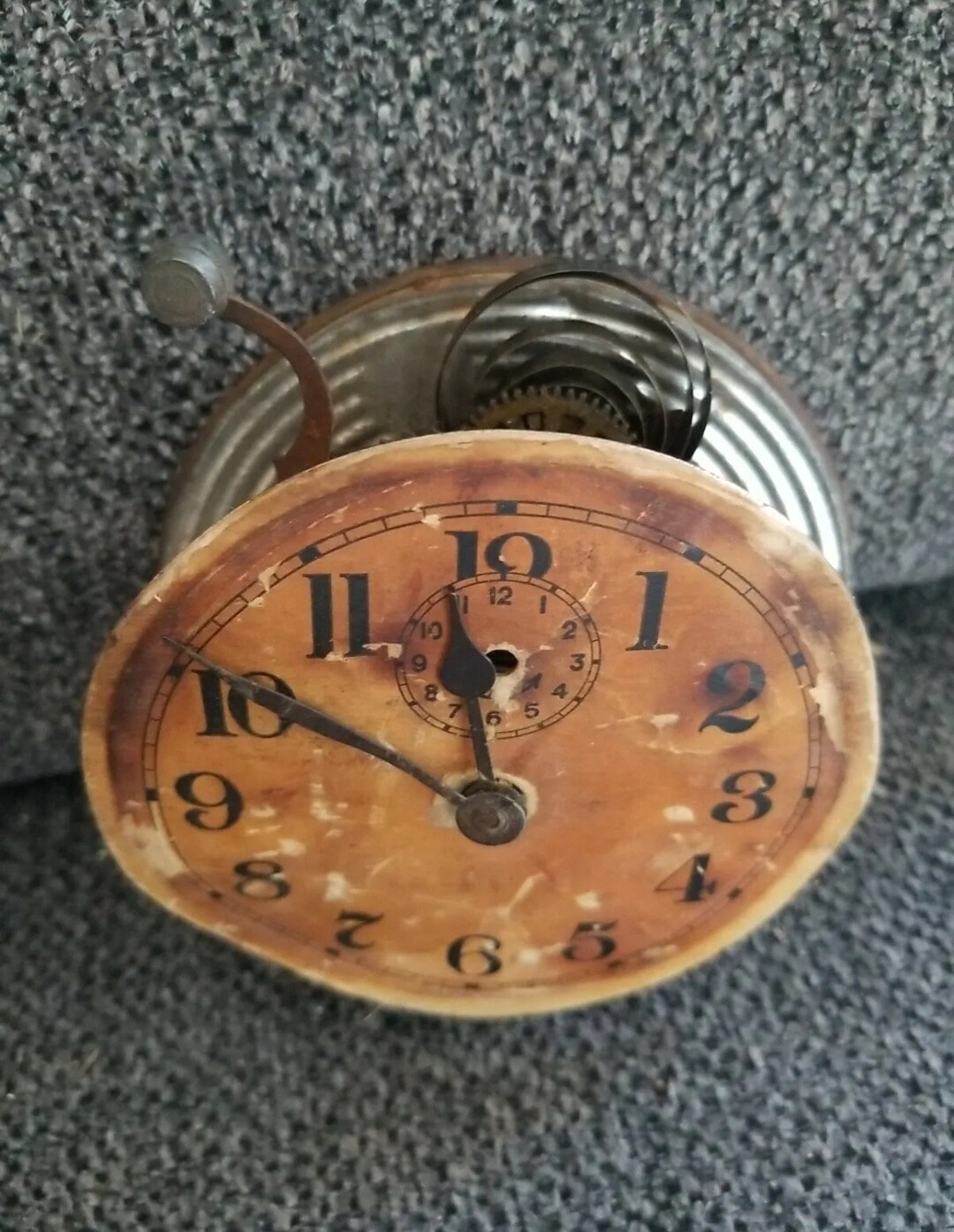 Antique Clock Movement and Dial Rustic Clock Salvage 1/1 on Etsy. - Etsy